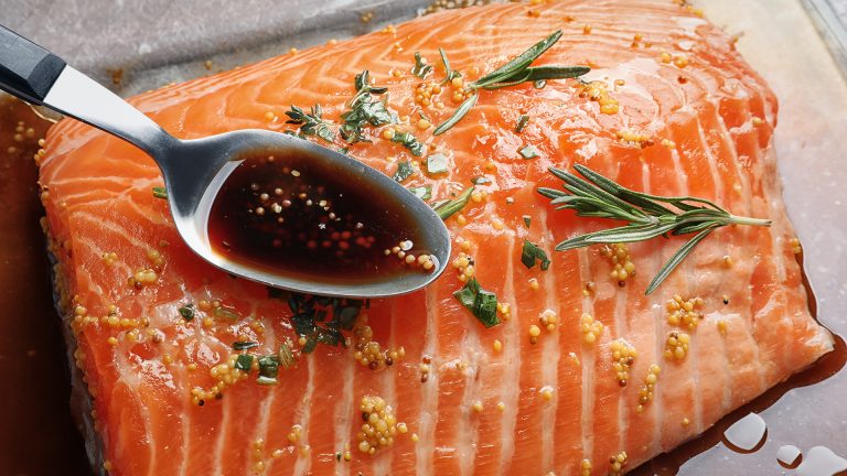 Baked Salmon in Soy Sauce and Honey Marinade - Camanchaca
